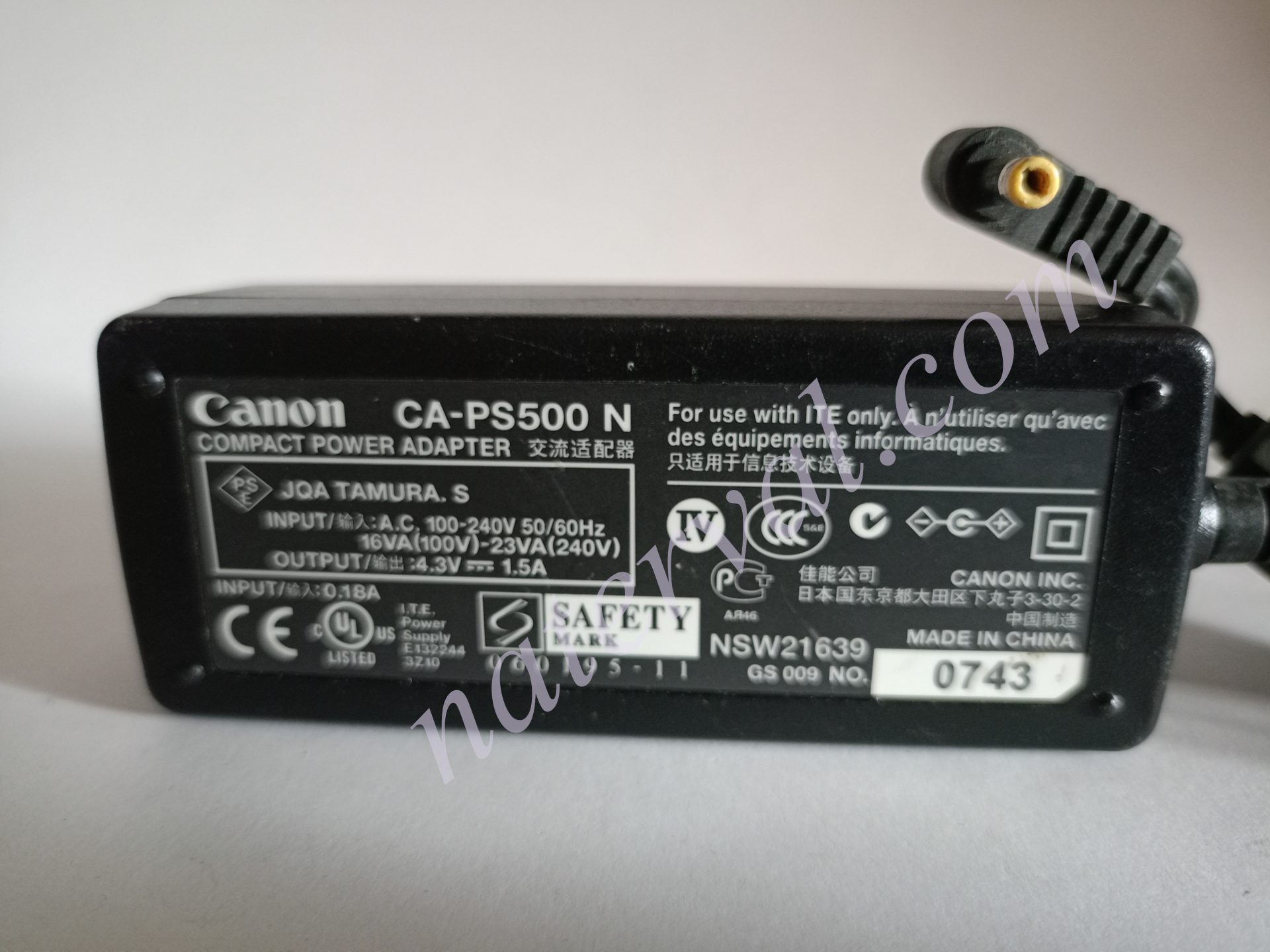 CANON CA-PS500 4.3Vdc 1.5A Adaptör - Naterval